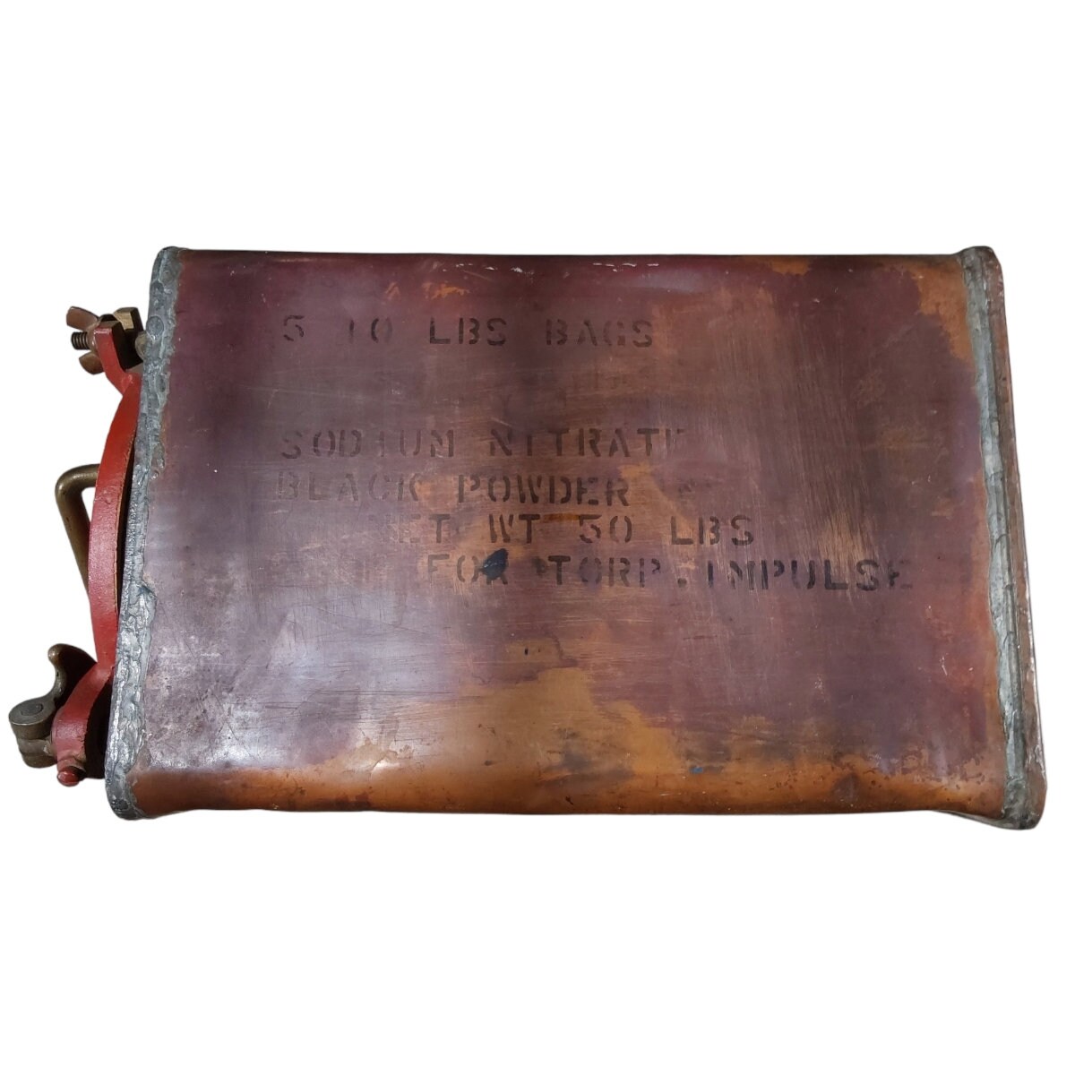 Vintage USN Bronze / Copper 50-pound Powder Propellant Tank Gunpowder ...