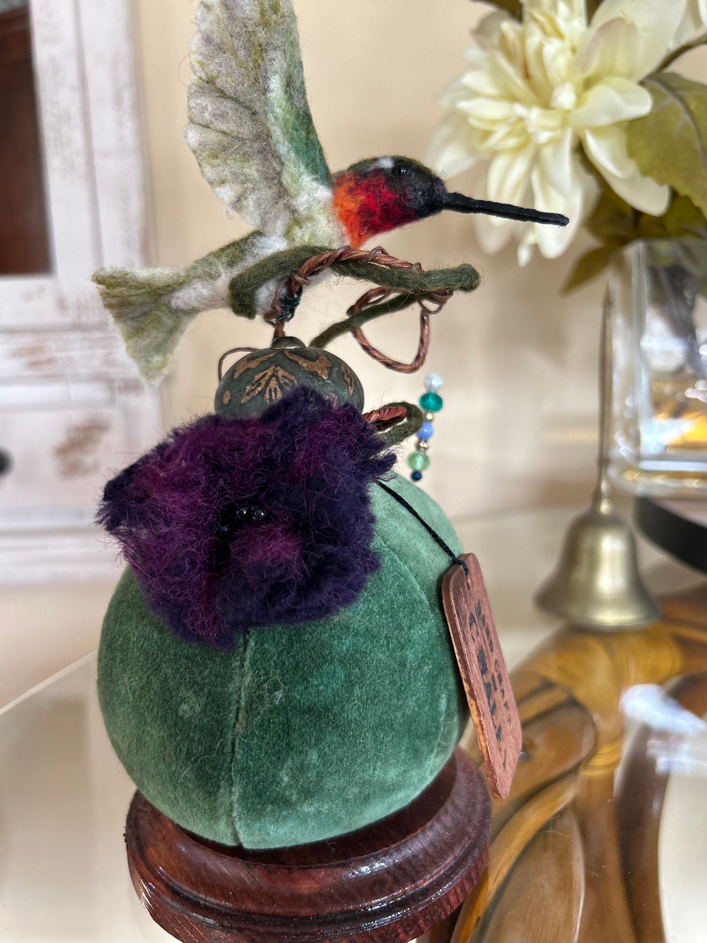 Hummingbird Pincushion Needle Felted - Etsy