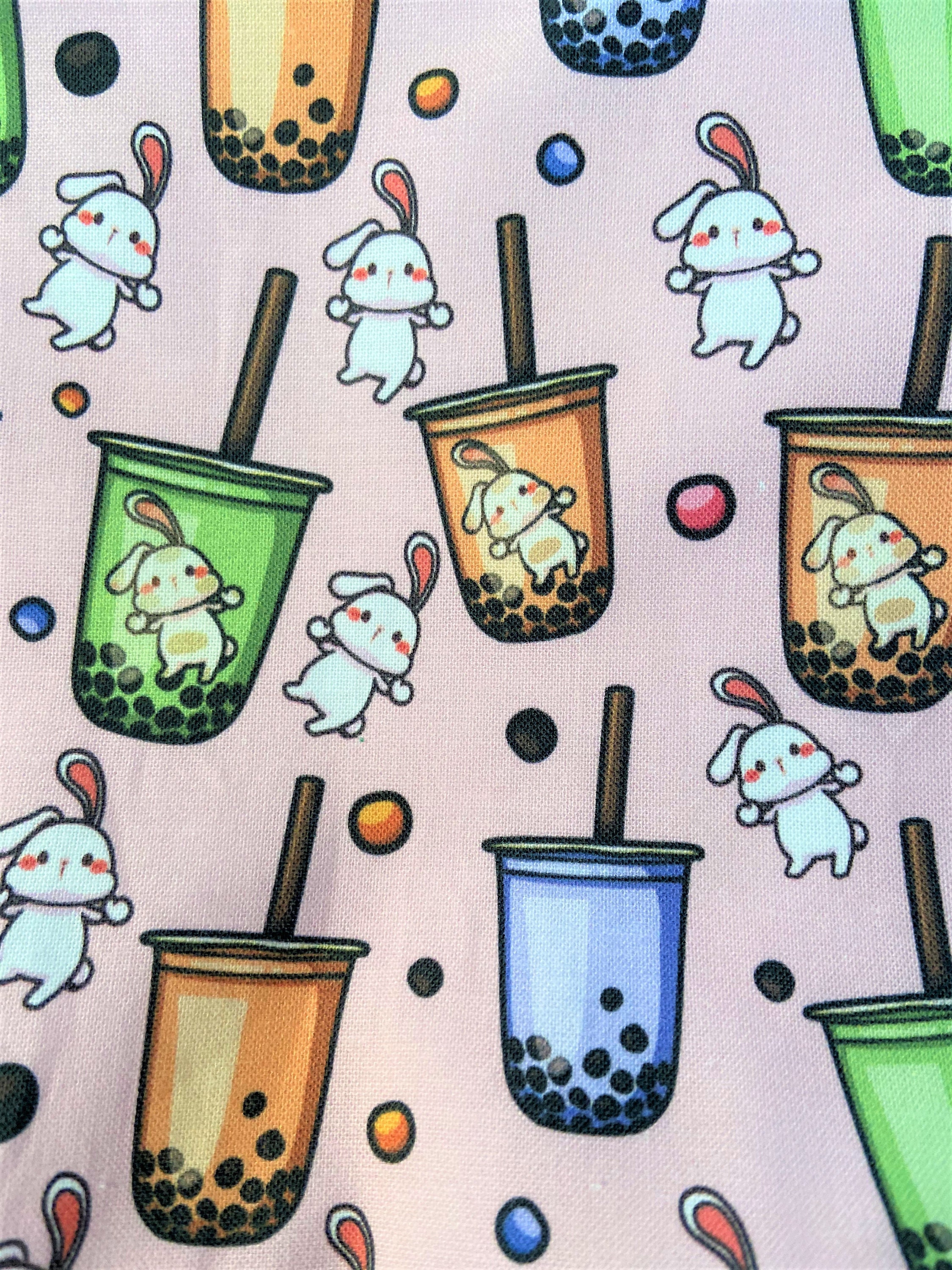 Boba Bunny Boba Tea Zipper Padded Pouch Cosmetic Bag - Etsy