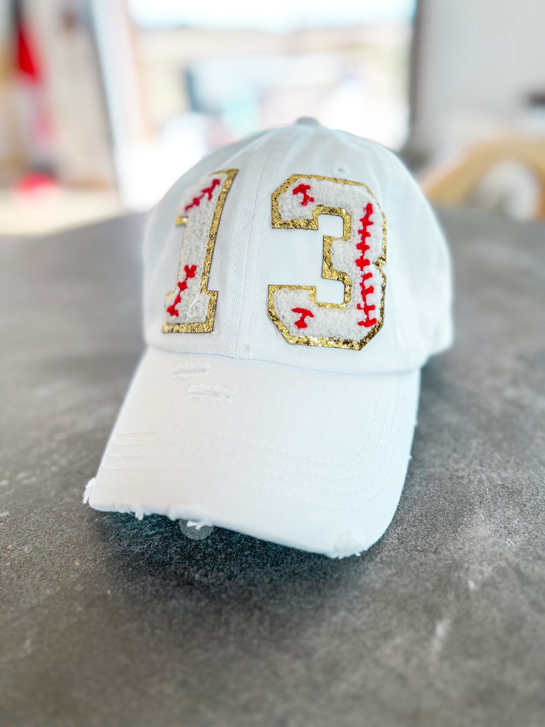 Customized Baseball Number Patch Hat for Baseball Moms With Player ...