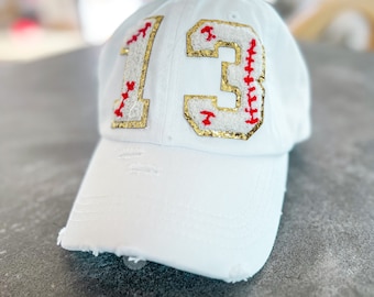 Baseball Number Patch Hat - Etsy