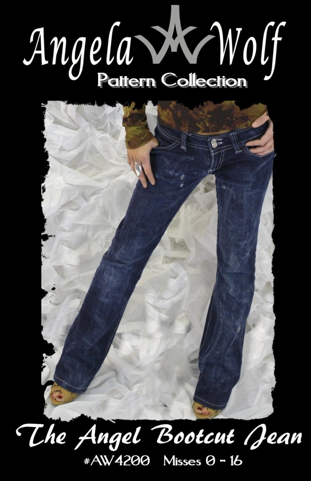Angel Bootcut Jean #AW4200 | Angela Wolf Sewing Pattern Collection - Etsy