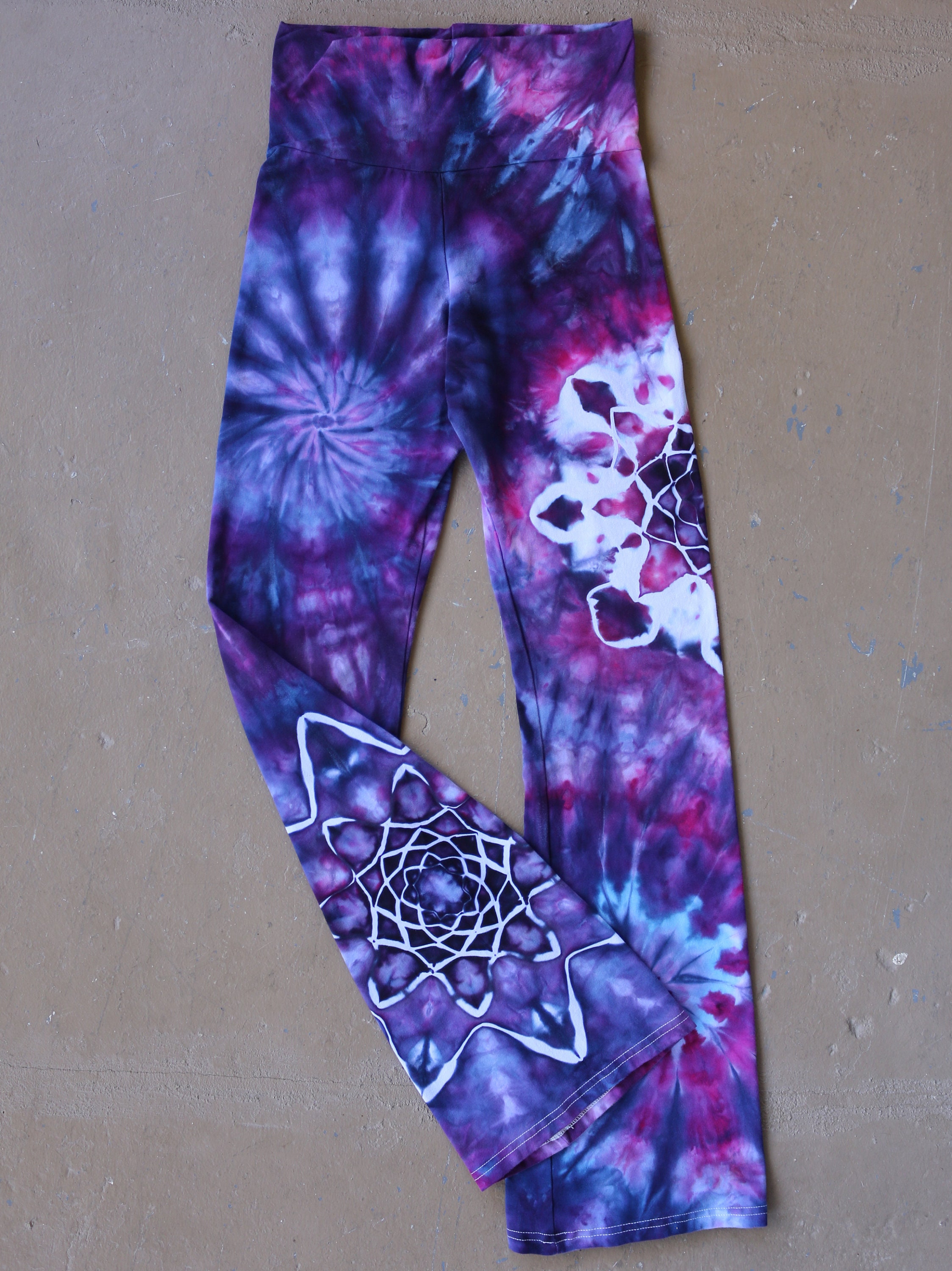 Tie Dye Yoga Pants Medium Yoga Pants Hand Dyed Yoga Pants Unique
