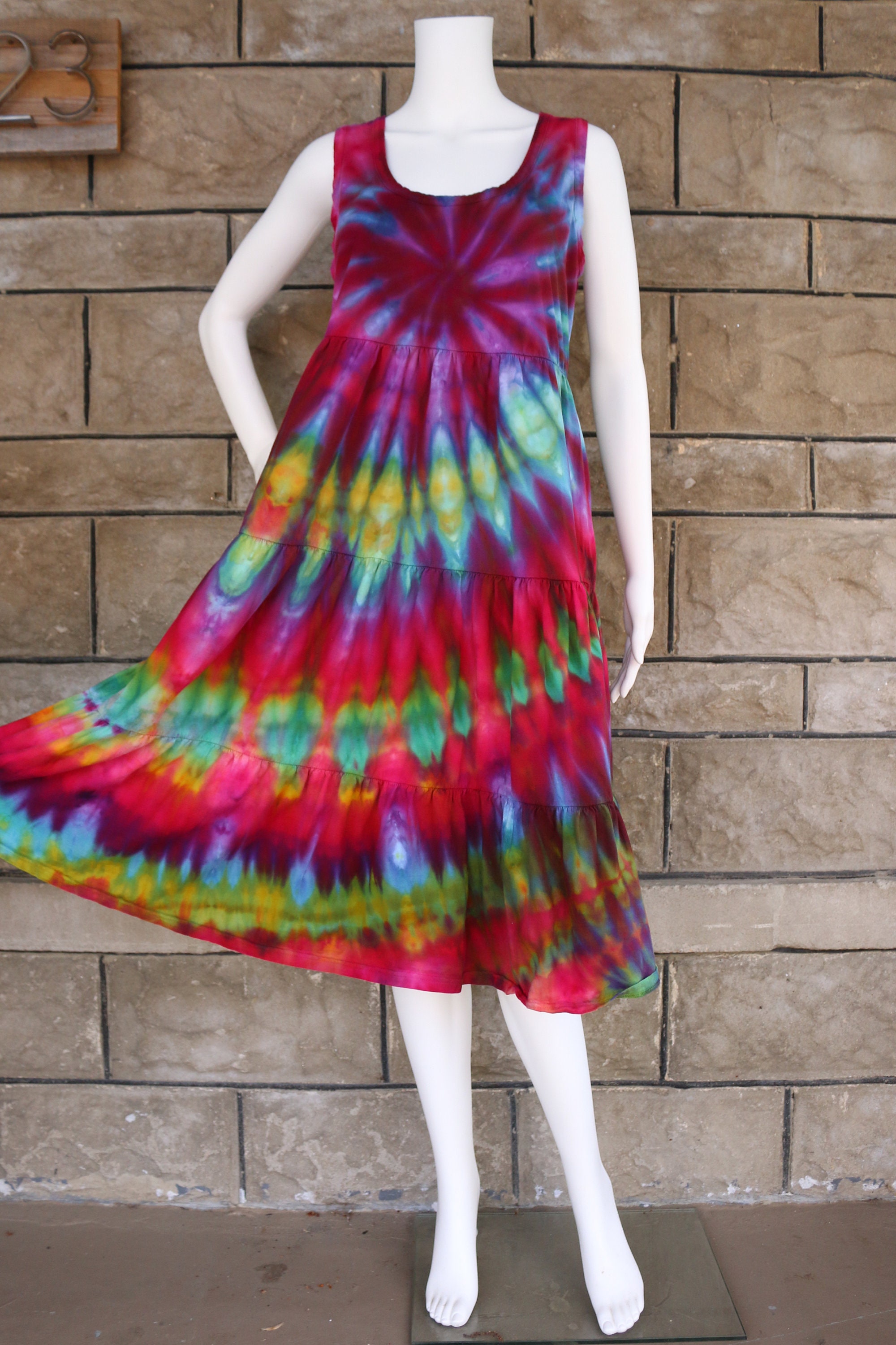 Women's Tie Dye Dress, Size Large