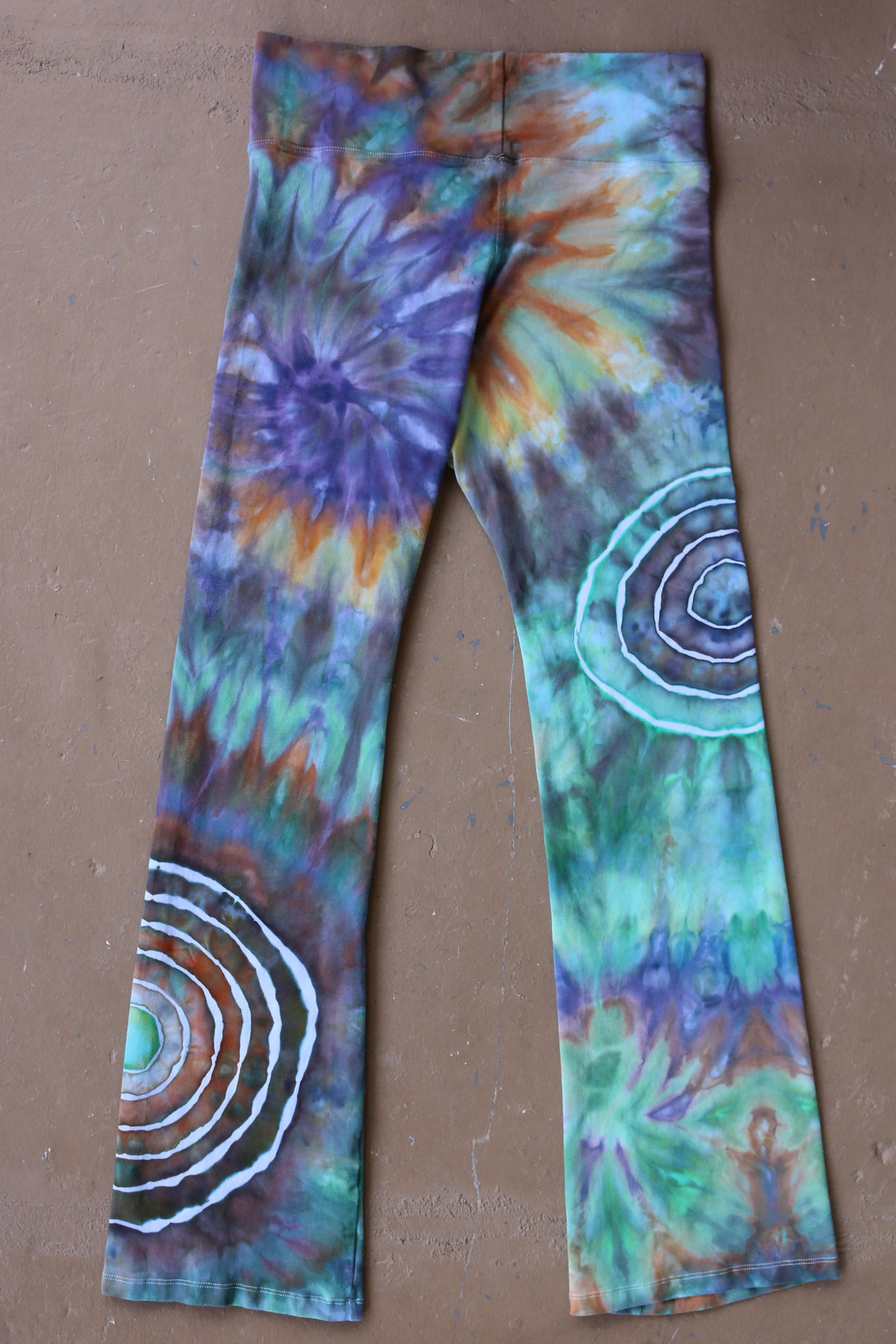 Tie Dye Yoga Pants Extra Large Yoga Pants Hand Dyed Yoga Pants