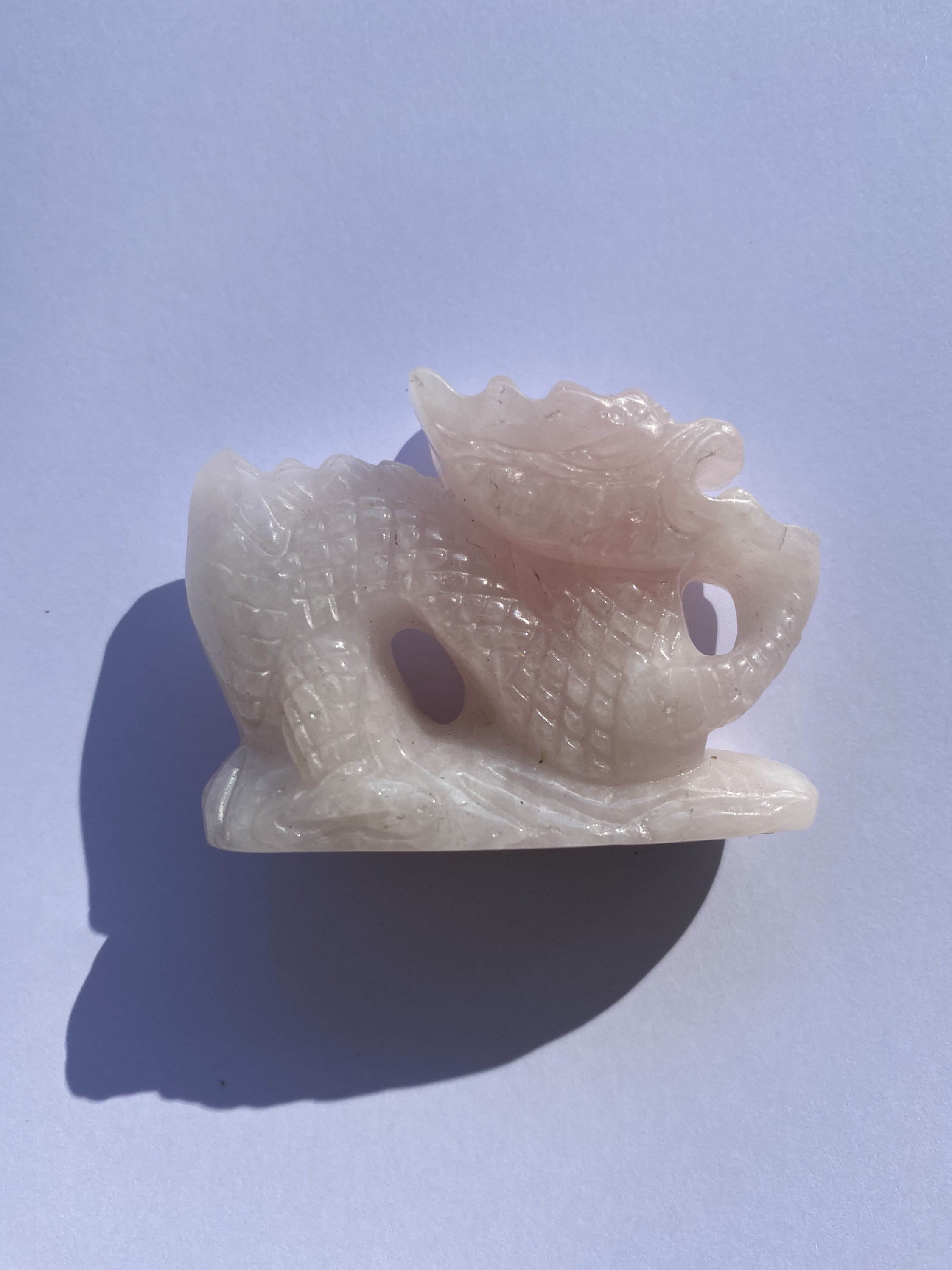 Collection of Rose Quartz Dragon Figures and Minature Quan Yin | Etsy