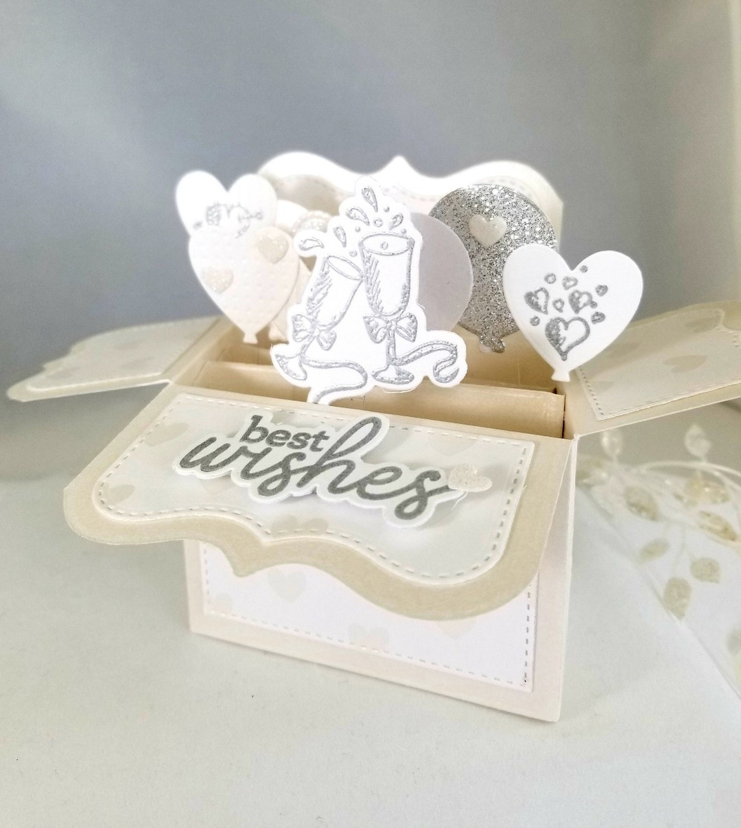 Pop up Wedding Best Wishes and Champagne Toasts With Envelope Free ...