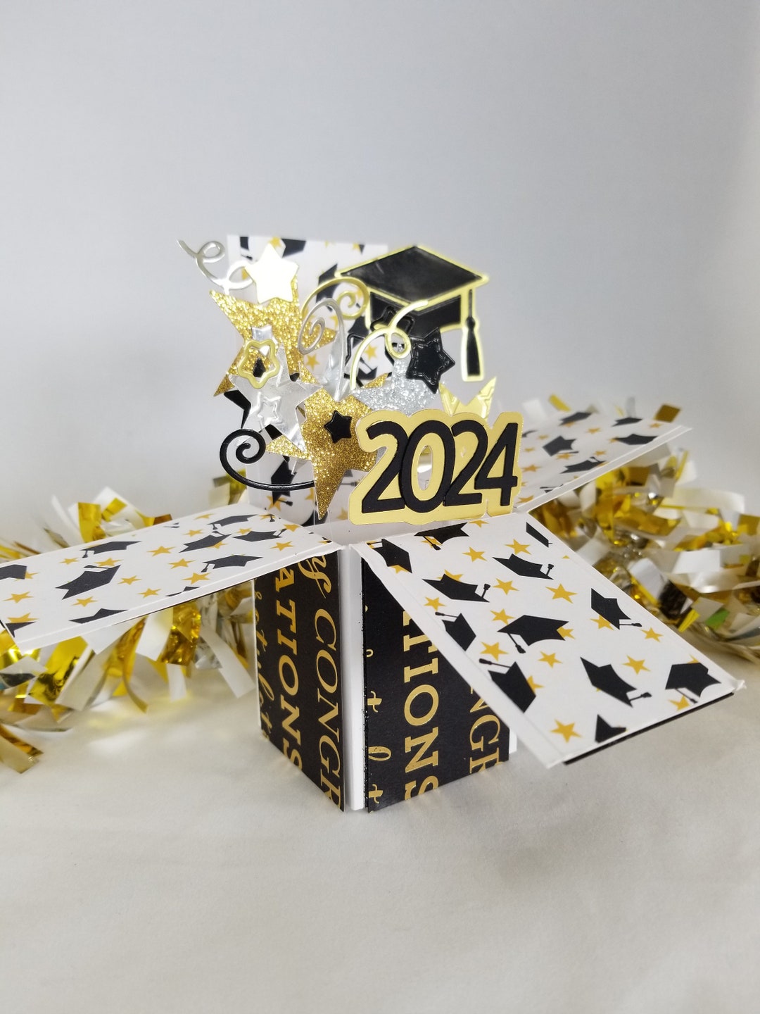 Congratulations Class of 2024-handmade-pop Up-3d-graduation Card-with ...