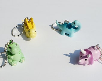 Dinosaur Keychain | Etsy
