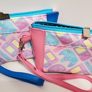 Pastel Kawaii Gamer Video Game Lined Zipper Wristlet Pouch - Etsy