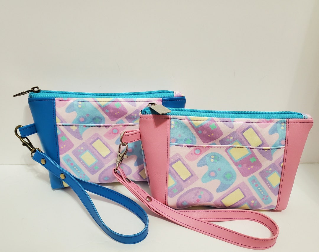 Pastel Kawaii Gamer Video Game Lined Zipper Wristlet Pouch - Etsy