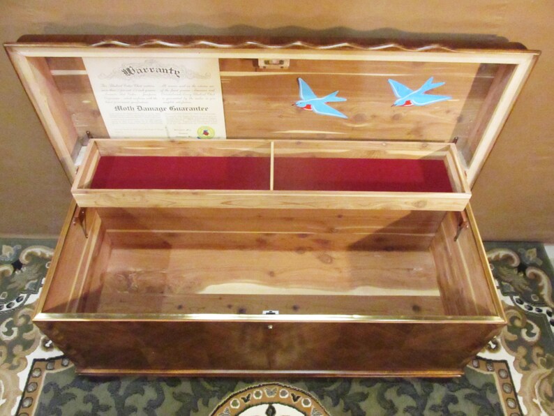 Restored 1940's Waterfall Cedar Chest by Dillingham - Etsy