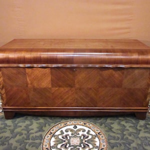 Restored 1940's Waterfall Cedar Chest by Dillingham - Etsy
