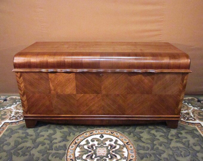 Restored 1940's Waterfall Cedar Chest by Dillingham - Etsy