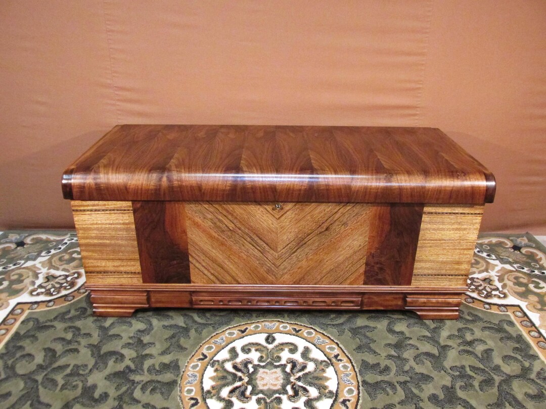 Restored 1930's Waterfall Cedar Chest - by Caswell Runyan - Etsy