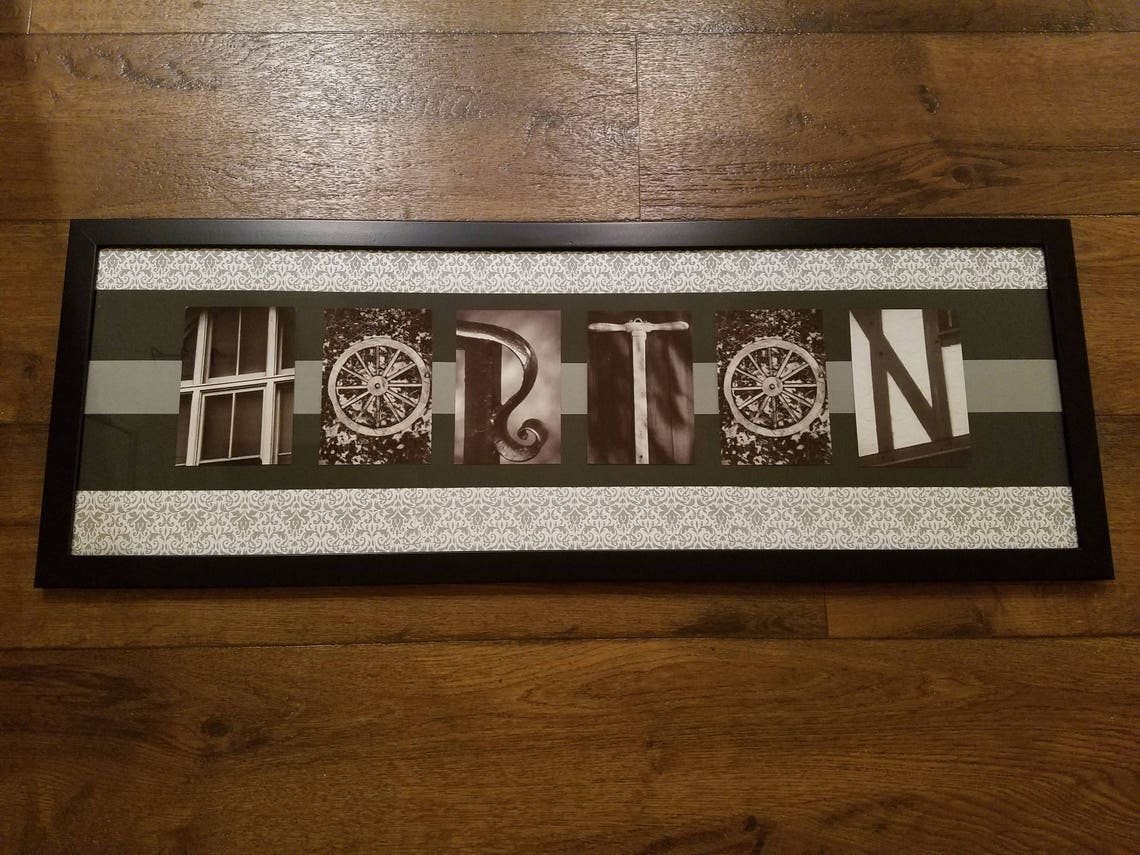 Letter Art Frame - Etsy