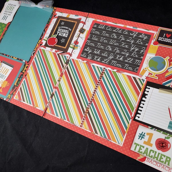 School Scrapbook Layout - Etsy