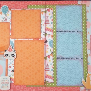 12X12 Birthday Scrapbook Page Kit, Premade Birthday Scrapbook, 12X12 ...
