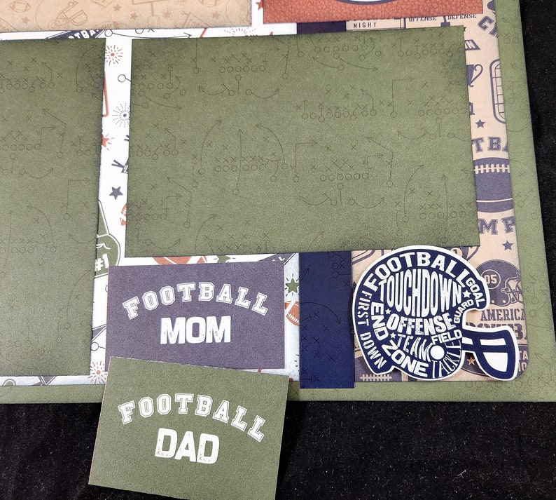 Football Scrapbook Page, Scrapbook Premade, 12X12 Premade Scrapbook ...