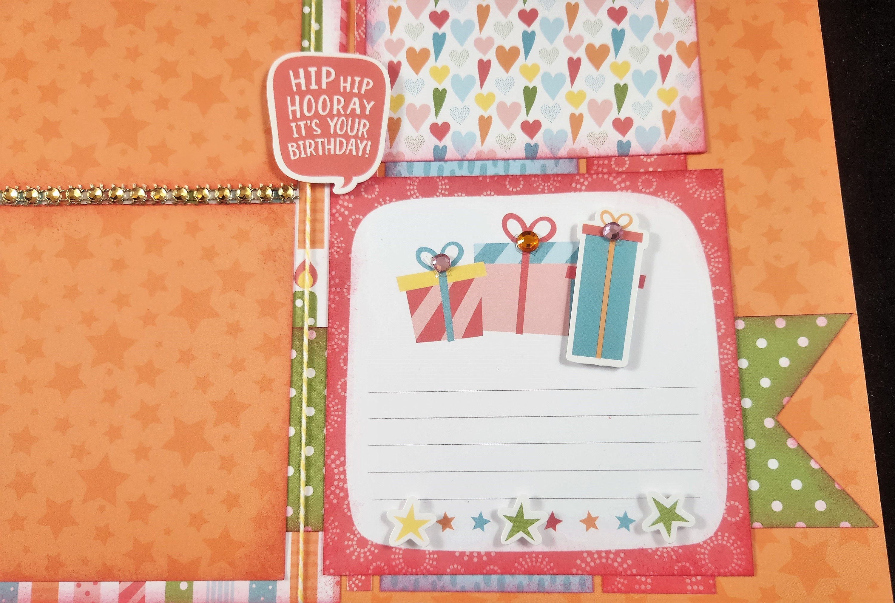 12X12 Birthday Scrapbook Page Kit, Premade Birthday Scrapbook, 12X12 ...