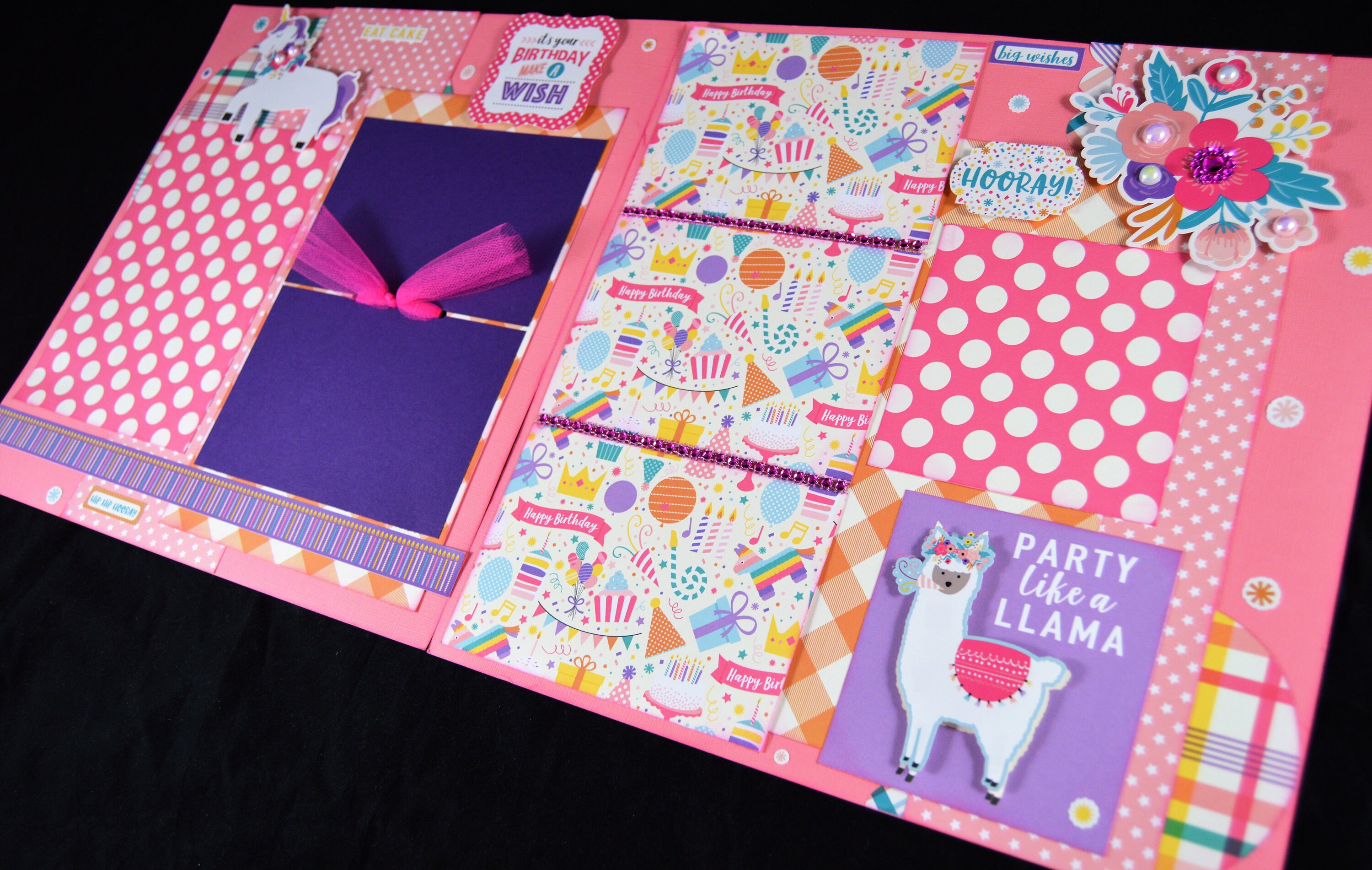 12X12 Birthday Scrapbook Page Kit Premade Birthday Scrapbook - Etsy