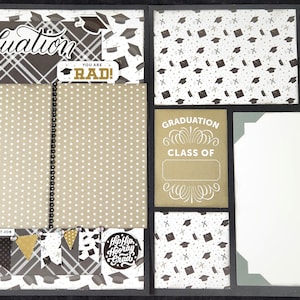 12X12 Graduation Scrapbook Page Kit, Graduation Premade Scrapbook ...