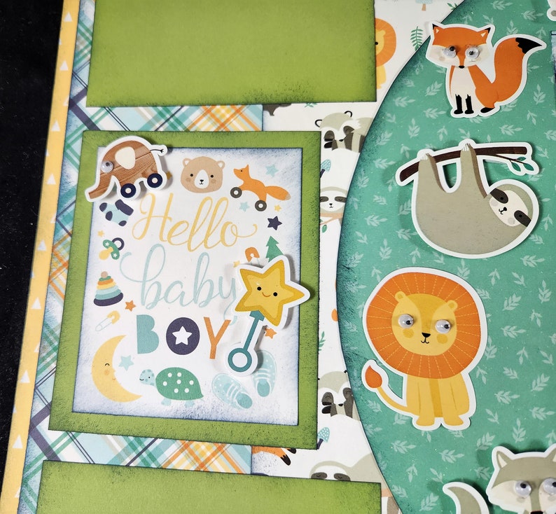 12X12 Baby Boy Scrapbook Page Kit Baby Boy Premade Scrapbook - Etsy