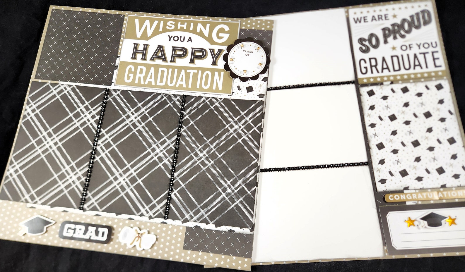 12X12 Graduation Scrapbook Page Kit, Graduation Premade Scrapbook Page ...