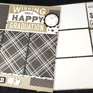 12X12 Graduation Scrapbook Page Kit, Graduation Premade Scrapbook Page ...