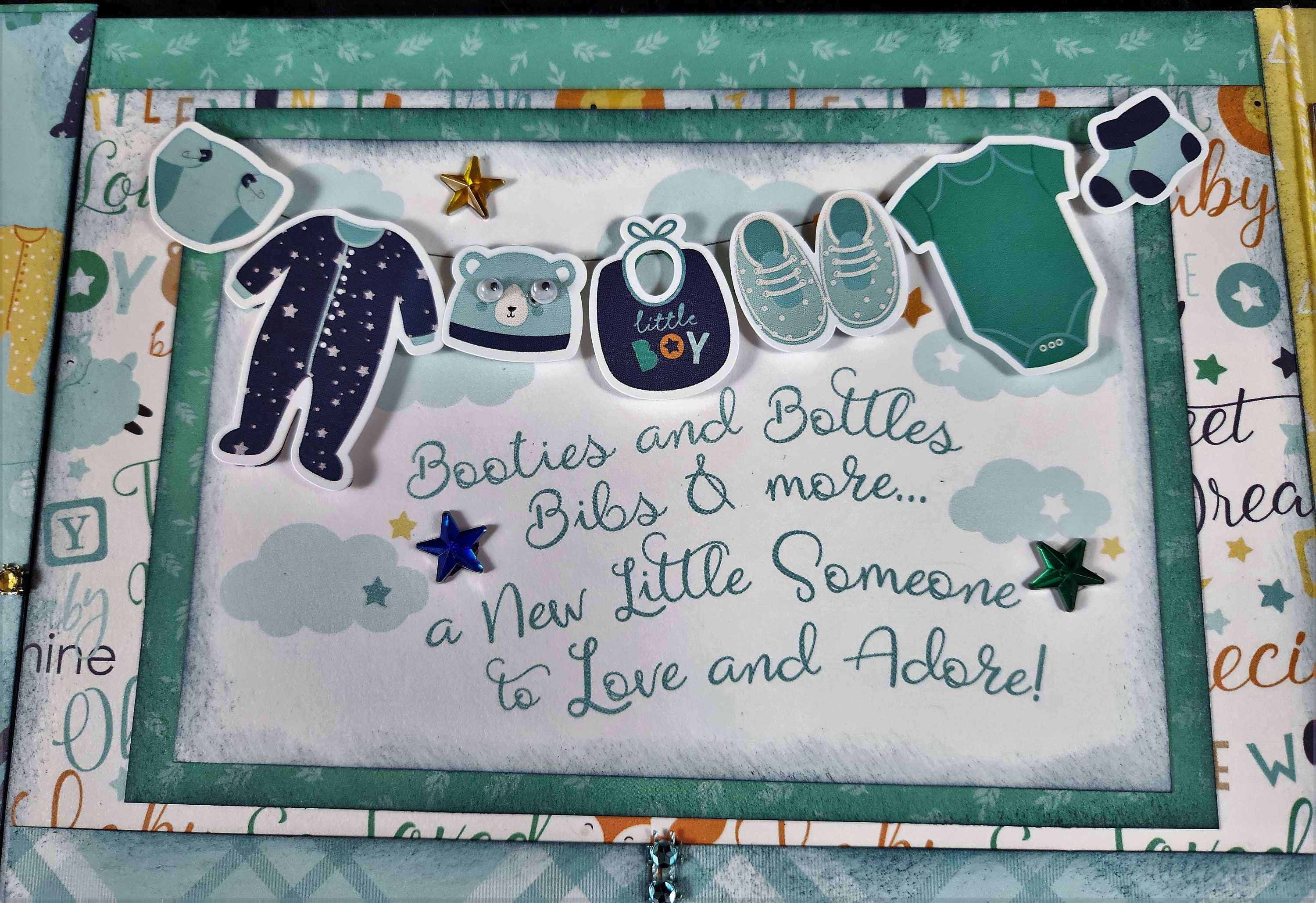 12X12 Baby Boy Scrapbook Page Kit Baby Boy Premade Scrapbook - Etsy