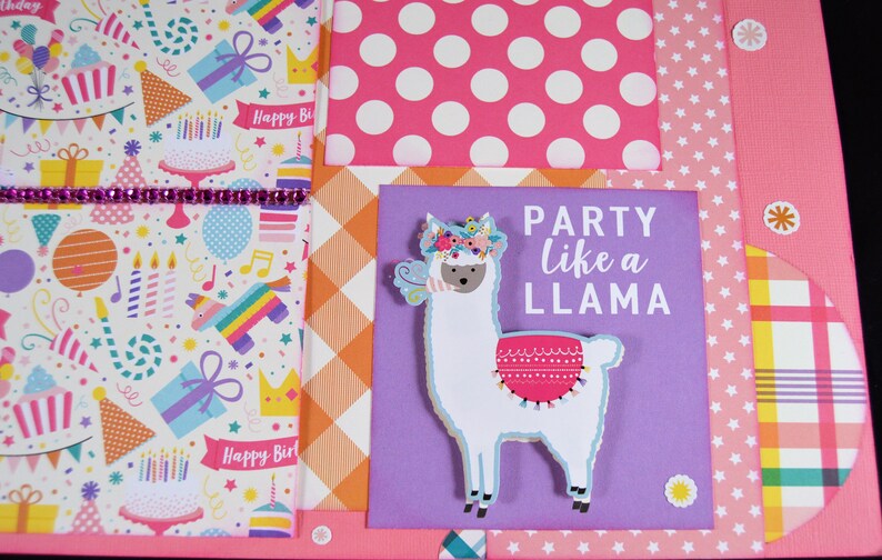 12X12 Birthday Scrapbook Page Kit Premade Birthday Scrapbook - Etsy