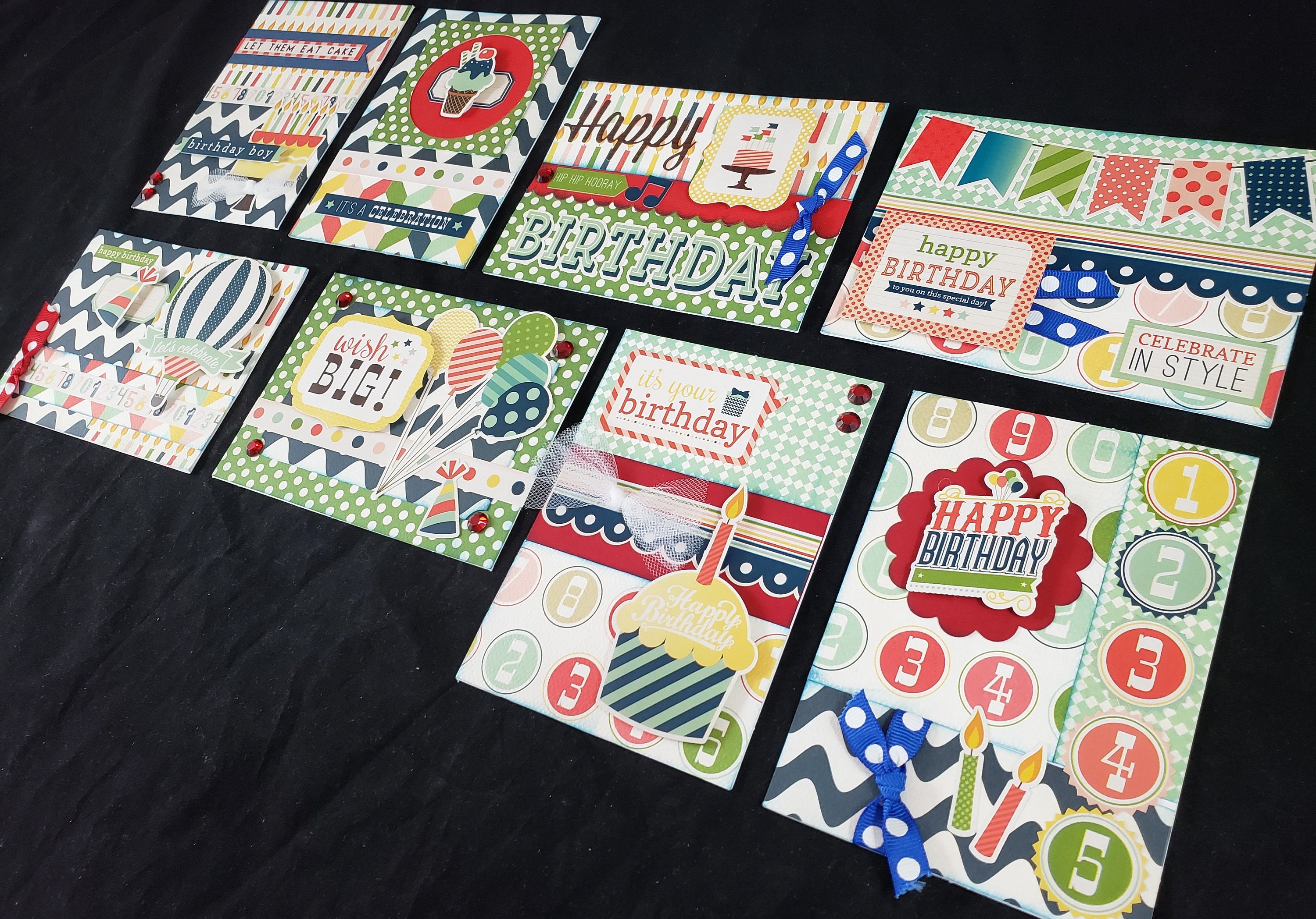 Happy Birthday Card Kit Premade Birthday Cards Handmade Card - Etsy