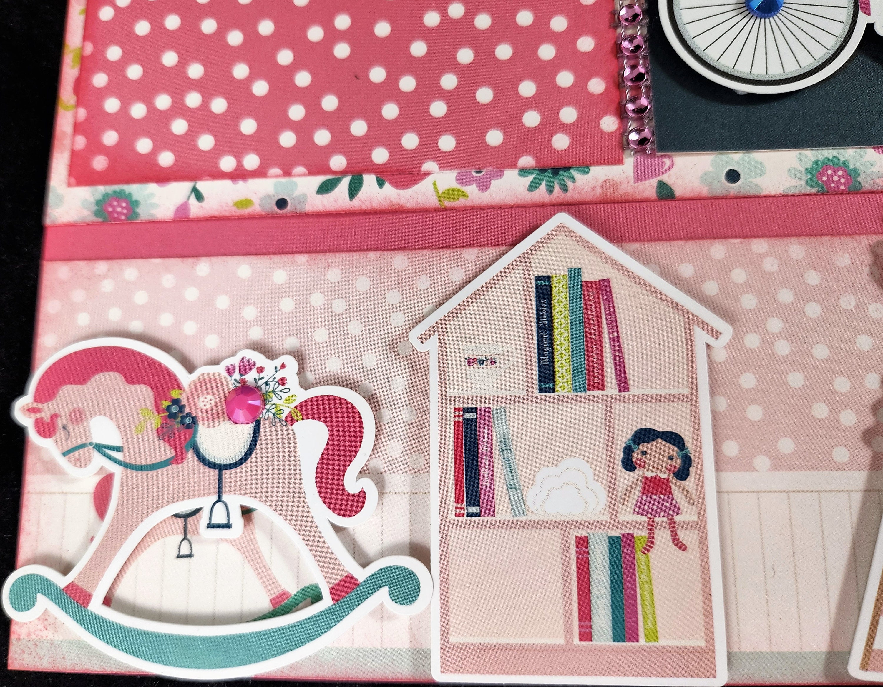 12X12 Girl Scrapbook Page Kit, Girls Premade Scrapbook Page, Girls ...