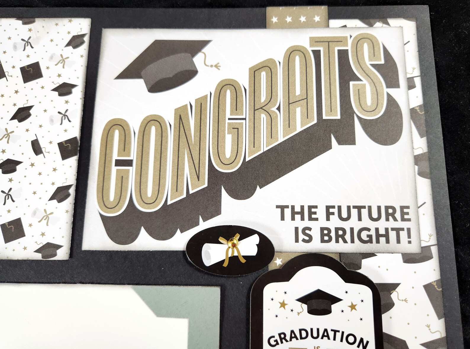 12X12 Graduation Scrapbook Page Kit, Graduation Premade Scrapbook ...