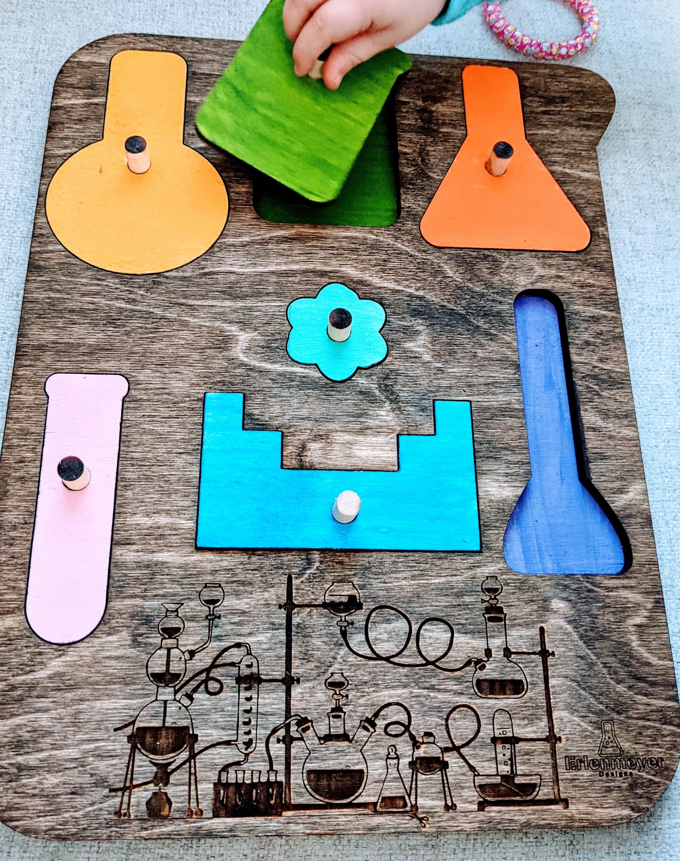 Chemistry Science Children's Puzzle Made on Wood - Etsy