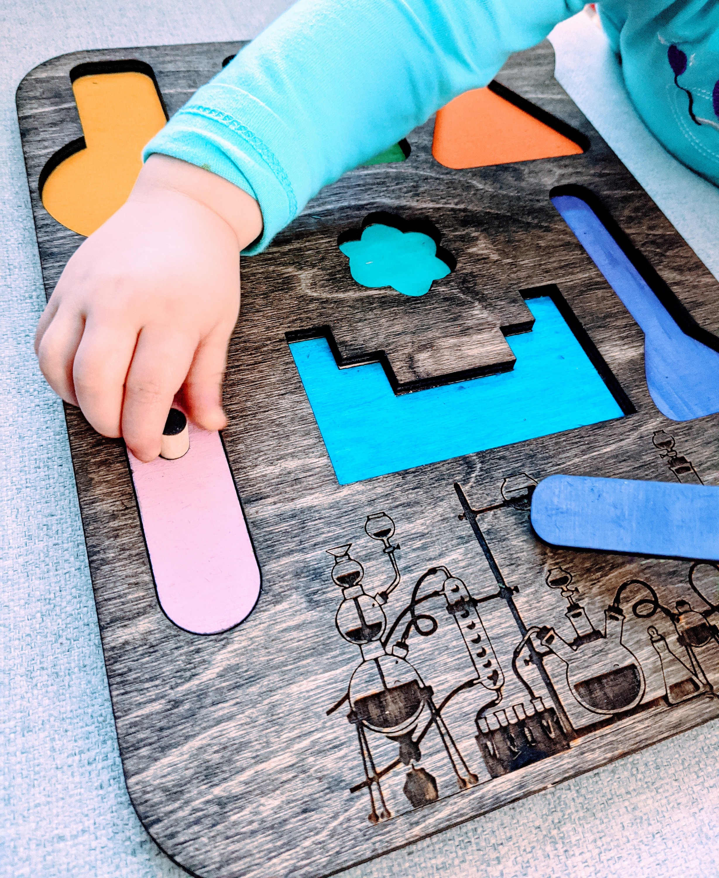 Chemistry Science Children's Puzzle Made on Wood - Etsy
