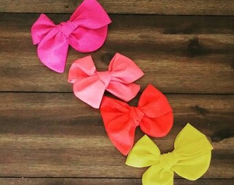 Neon color bows | Etsy