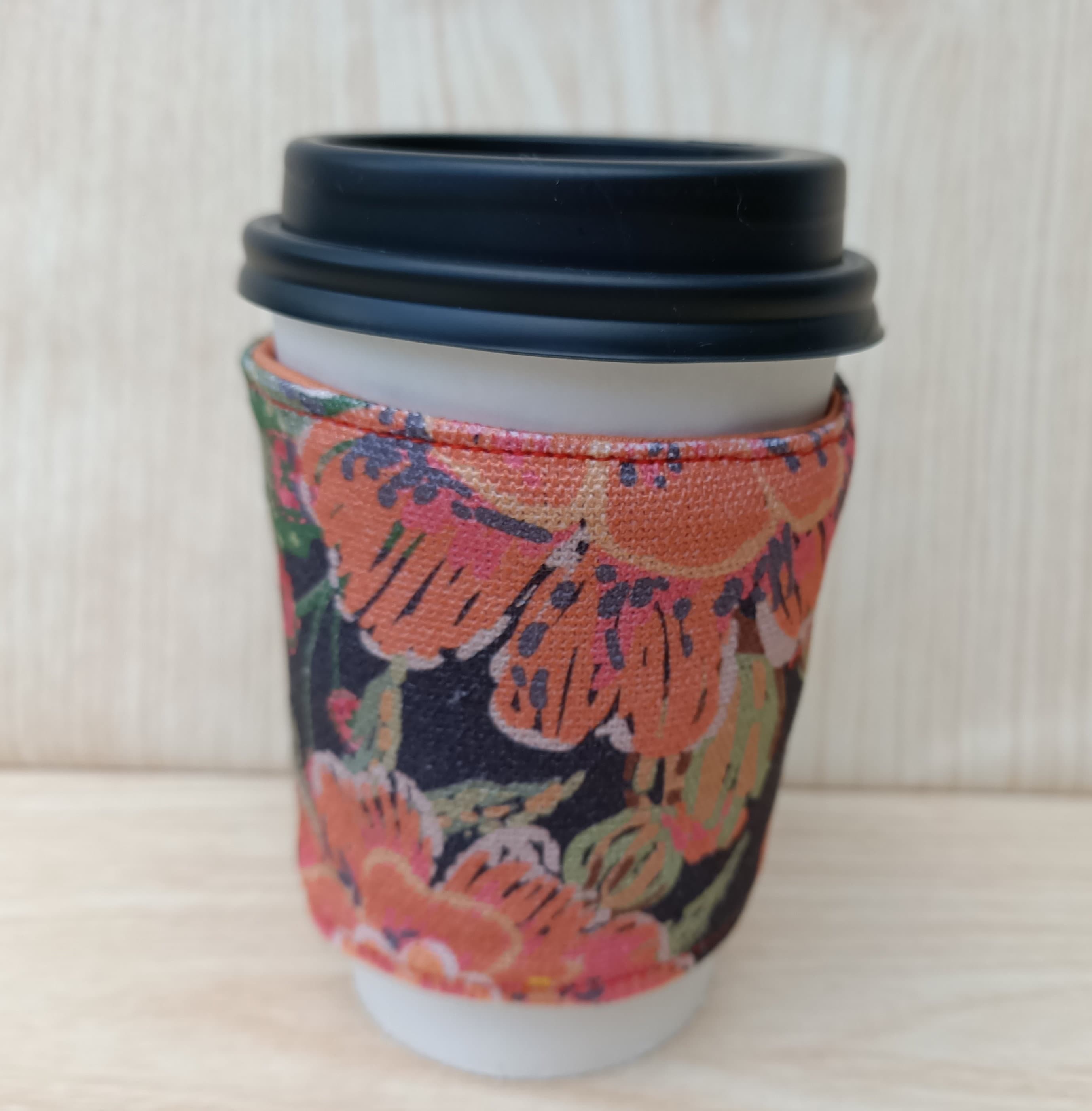 Coffee Cup Sleeve, Coffee Cozy, Velcro Attachment. - Etsy