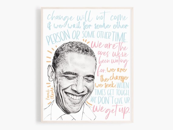 BARACK OBAMA Equality Art Print Black Lives Matter | Etsy