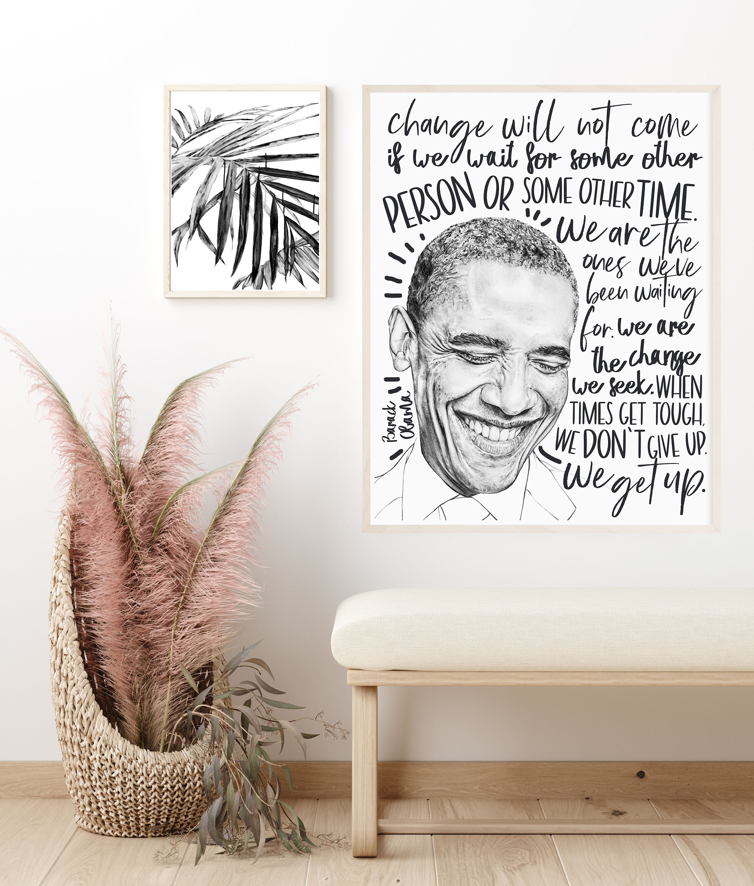 BARACK OBAMA Equality Black & White Art Print Black Lives | Etsy