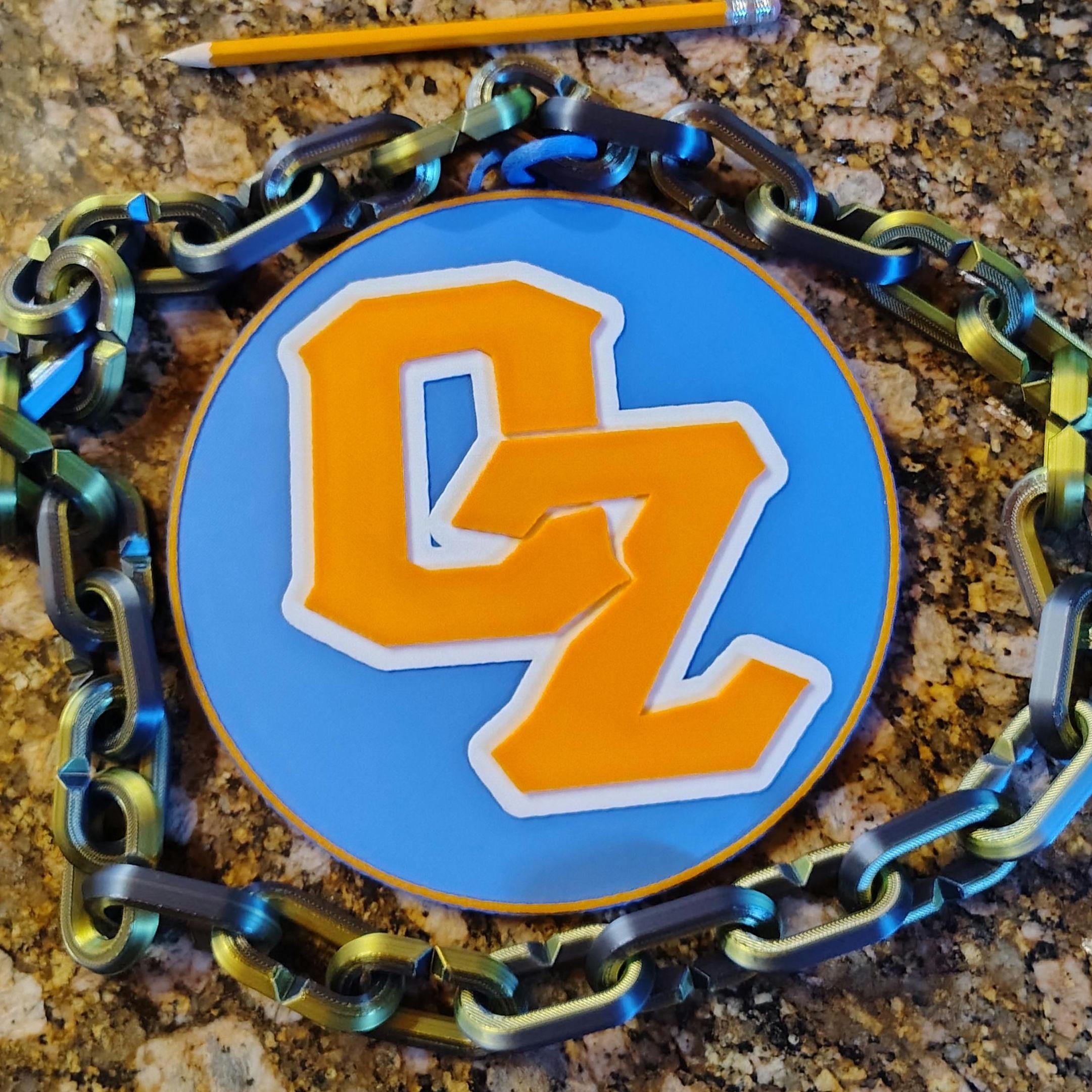 Custom 3D Printed Turnover Chain Oversized MVP Sports Logo Necklace ...
