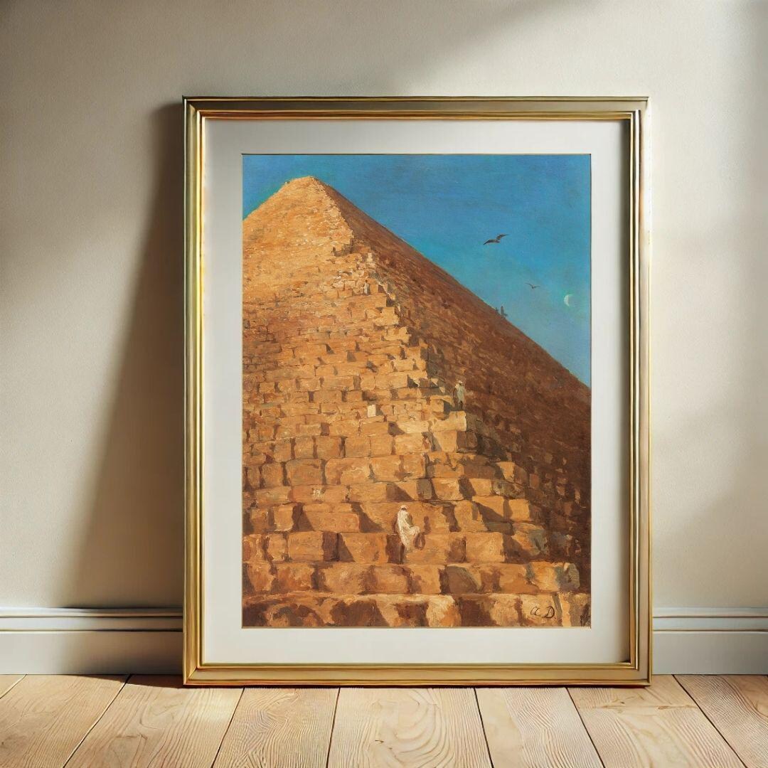 The Great Pyramid Wall Art Print, Ancient Egypt Printable Wall Decor ...