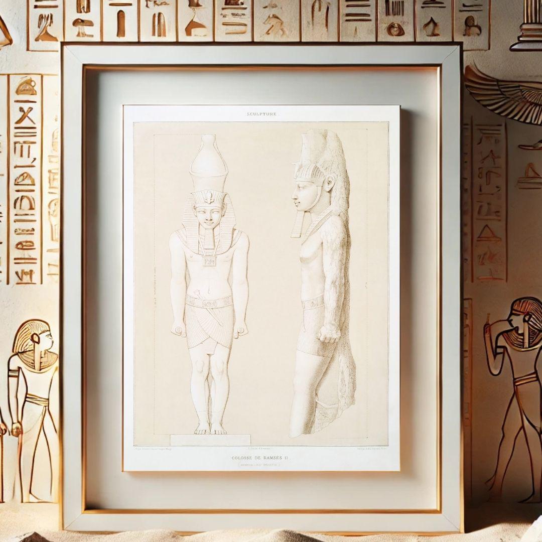 Ancient Egypt Wall Art Print, Ramses II Egyptian Pharaoh Printable Wall ...