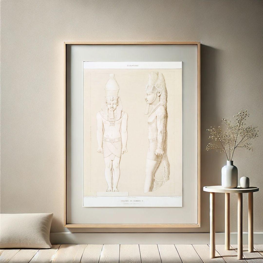 Ancient Egypt Wall Art Print, Ramses II Egyptian Pharaoh Printable Wall ...
