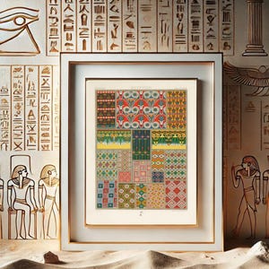 Ancient Egyptian Wall Art Set of 5, Printable Hieroglyph Prints, Egypt ...