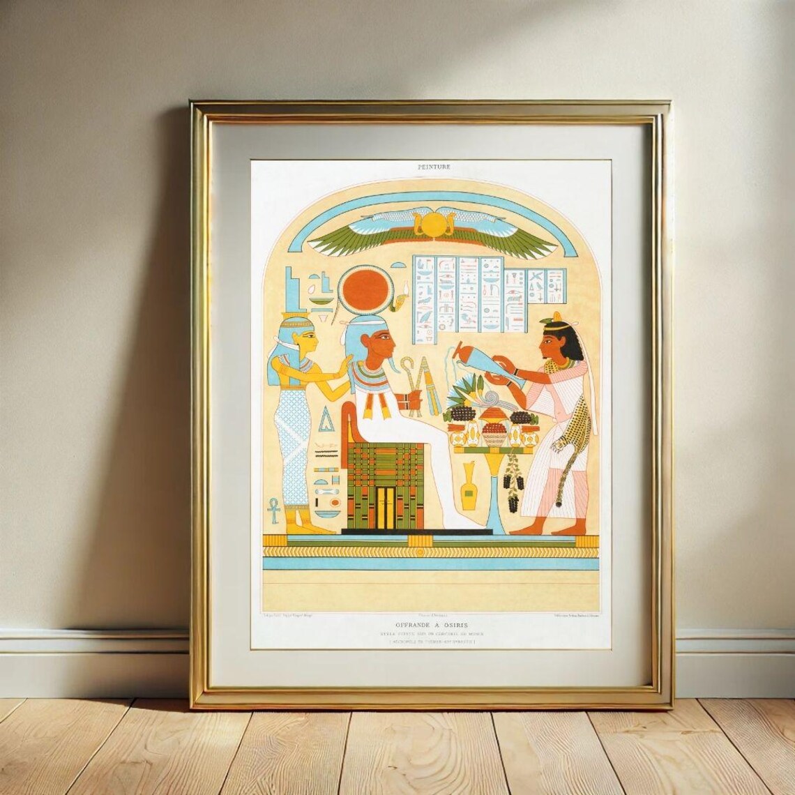 Ancient Egyptian Wall Art, Papyrus Style Print, Hieroglyphic Poster ...