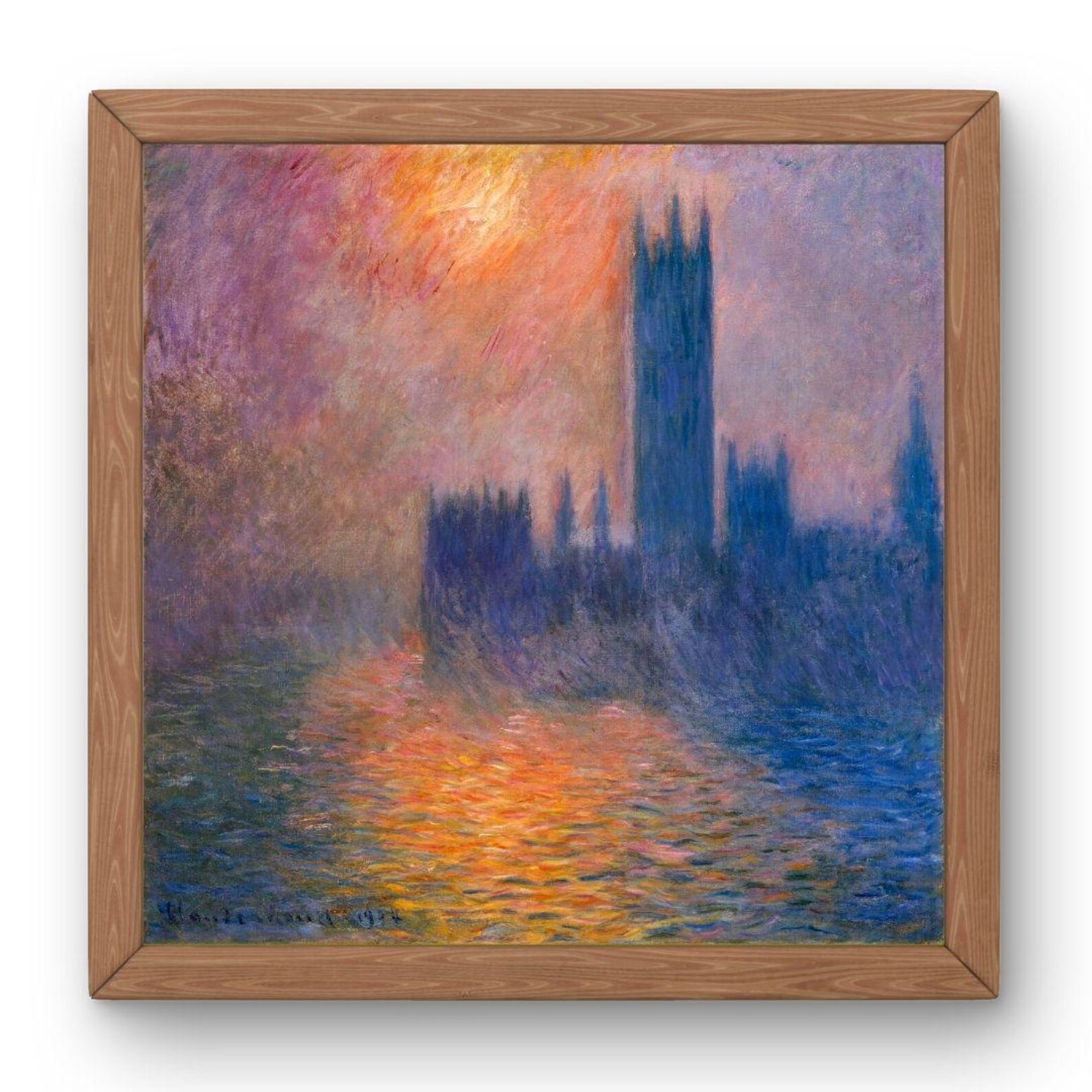 Claude Monet Square Wall Art Print Set of 9, Impressionist Wall Print ...