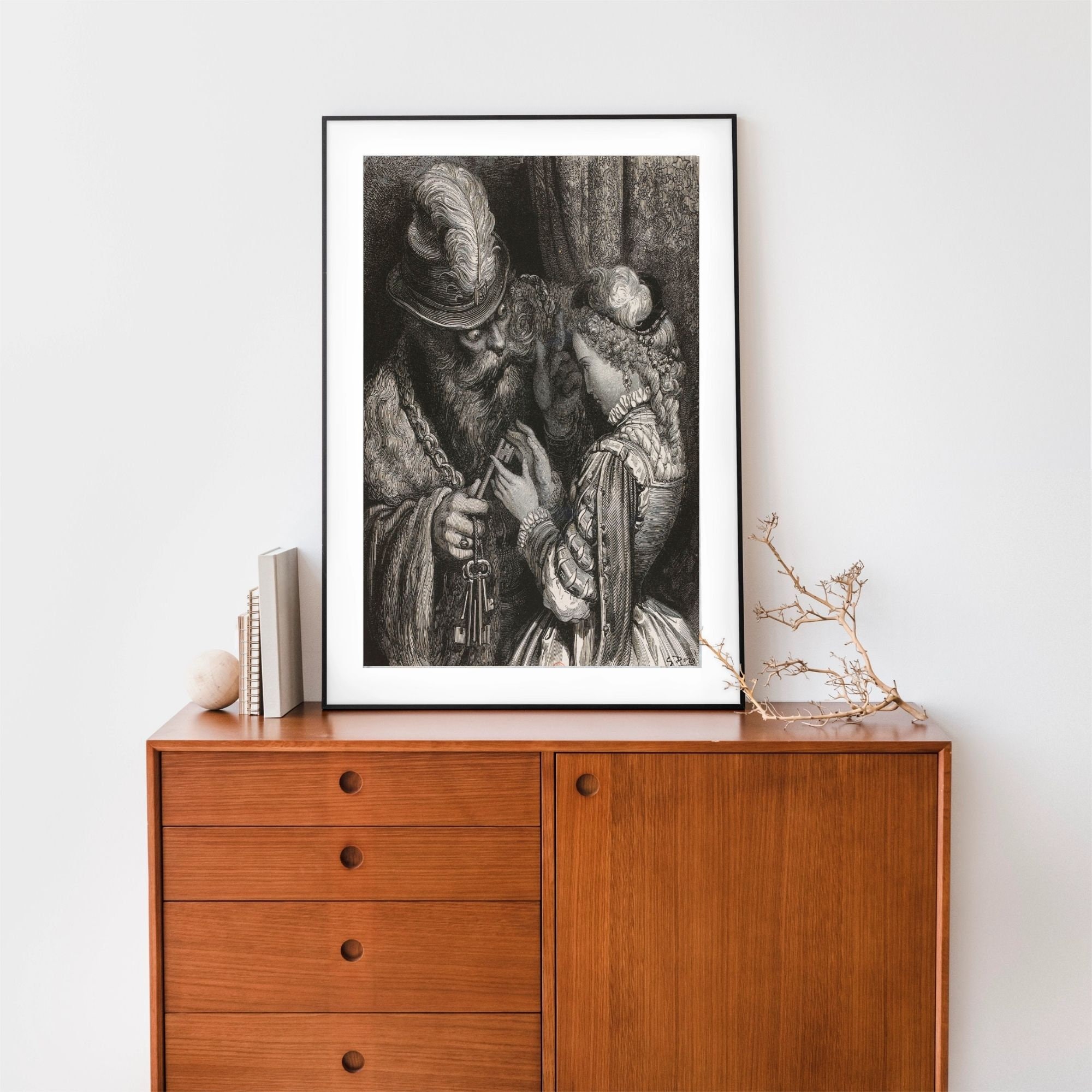 Gustave Doré Bluebeard Illustration Wall Art Print, Printable Fairy ...