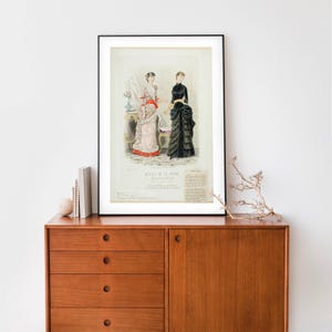 Vintage Fashion Illustration Set of 160 Wall Art Print, Historical ...