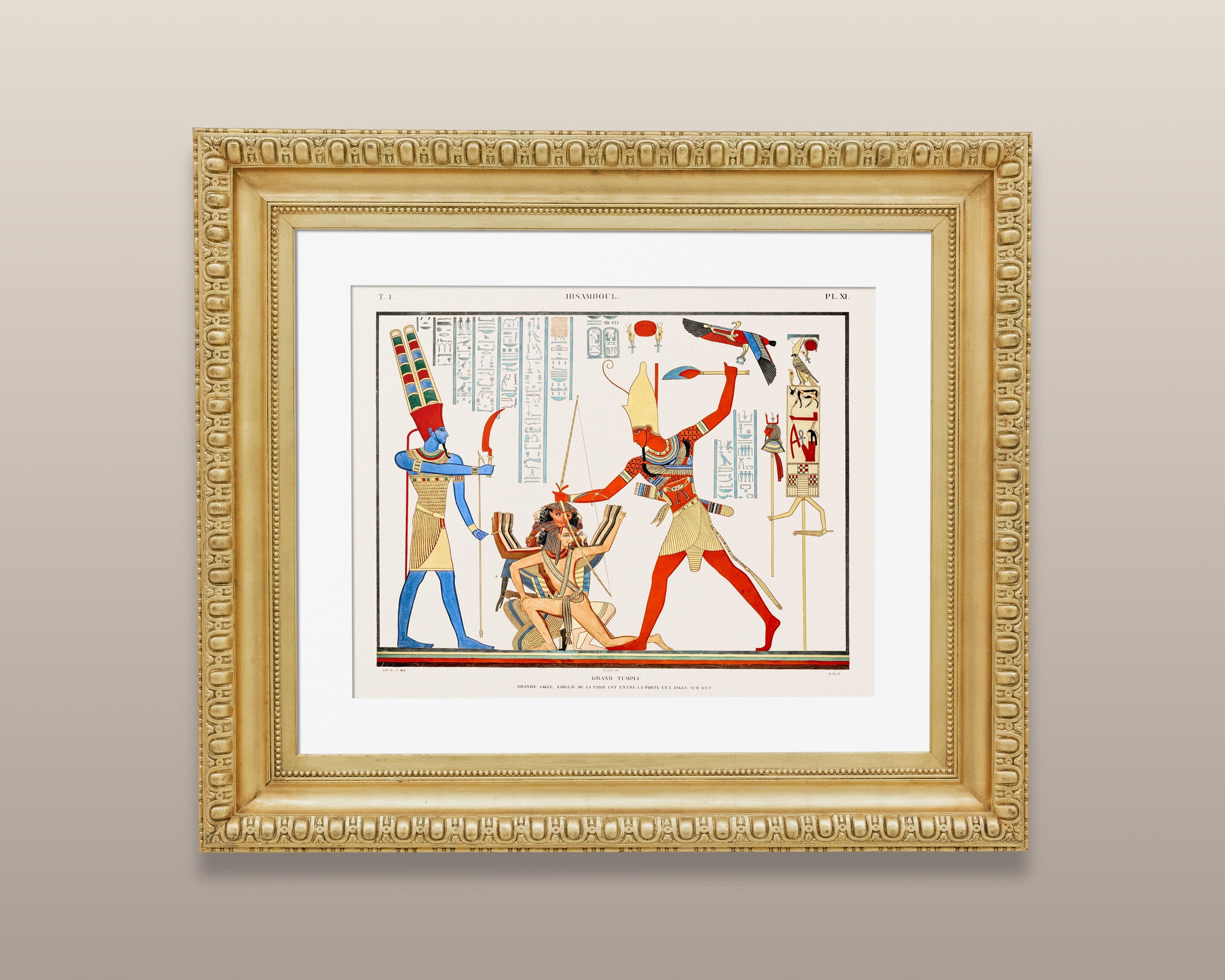 Ancient Egyptian Wall Art Set of 8, Ancient Egypt Prints, Hieroglyphic ...